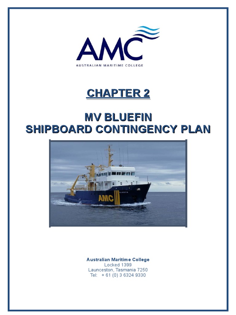Comprehensive Shipboard Contingency Plan for the MV Bluefin | PDF ...
