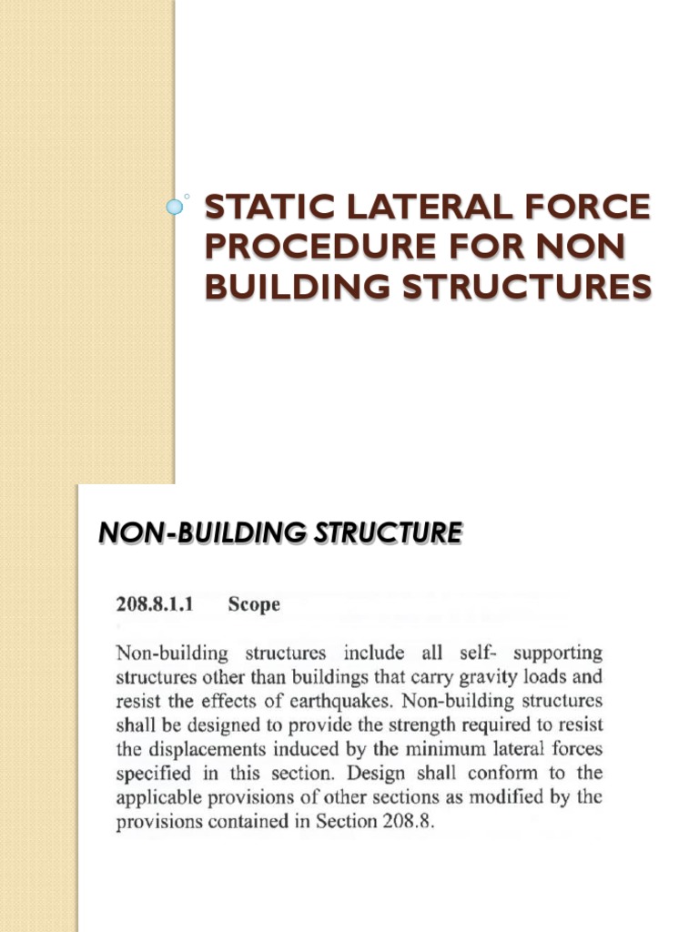 Static Lateral Force for Non-Buildings | PDF | Mechanical Engineering ...