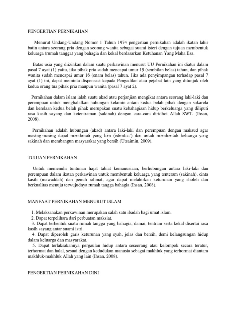 Pengertian Pernikahan | PDF