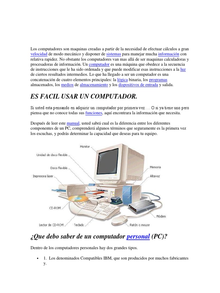 Manual de Informatica para Principiantes | PDF | Hardware de la ...