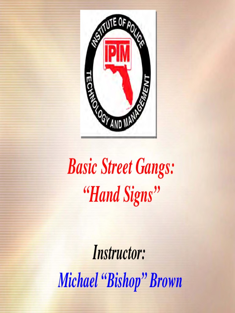 IPTM Basic Street Gangs Hand Signs1 | PDF