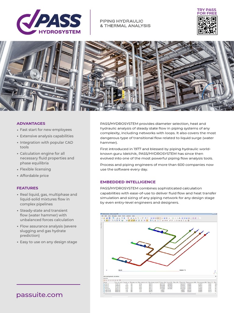 An Introduction to PASS/HYDROSYSTEM Piping Flow Analysis Software - Try ...