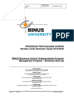 Prosedur Penyusunan Pre-Thesis BINUS | PDF