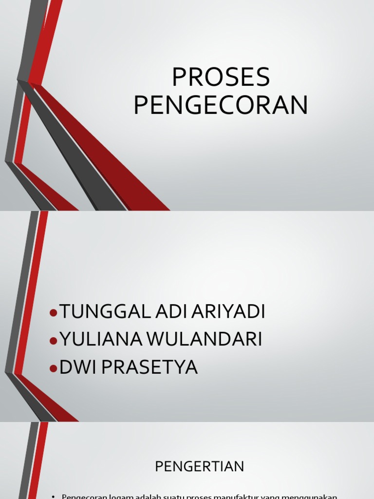 Proses Pengecoran Logam | PDF
