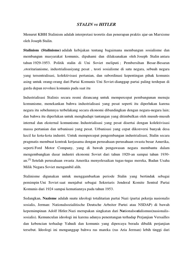 STALIN Vs HITLER | PDF