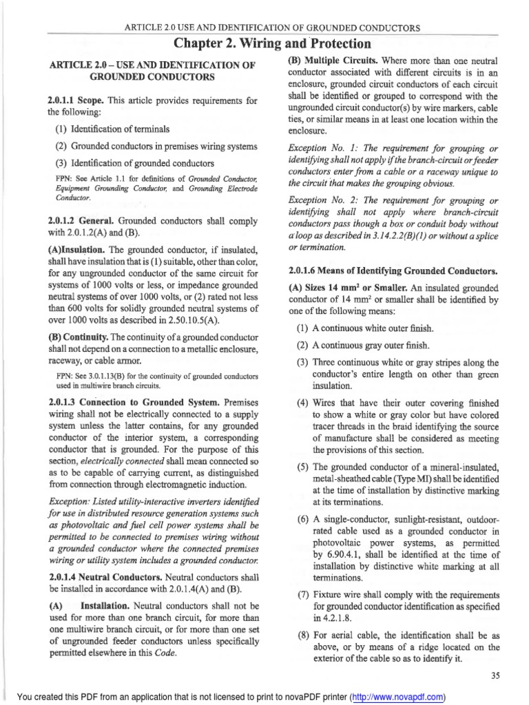 PEC 2017 - CHAPTER 2 Wiring and Protection | PDF | Printer (Computing ...
