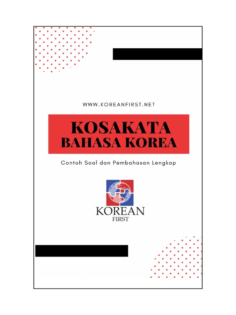 E Book Kosakata 1 - Korean First PDF | PDF