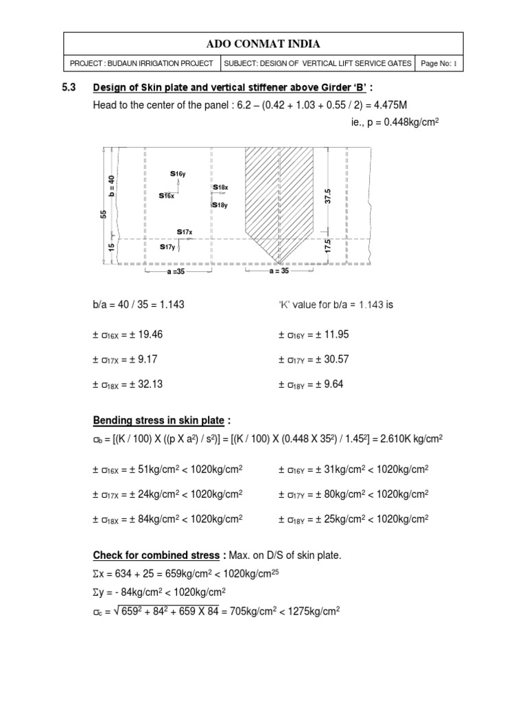 Skin Plate | PDF | Beam (Structure) | Bending