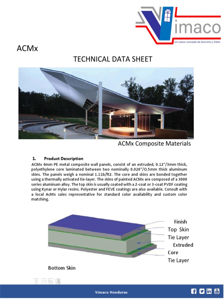 Ficha Técnica ACMx | PDF | Composite Material | Extrusion