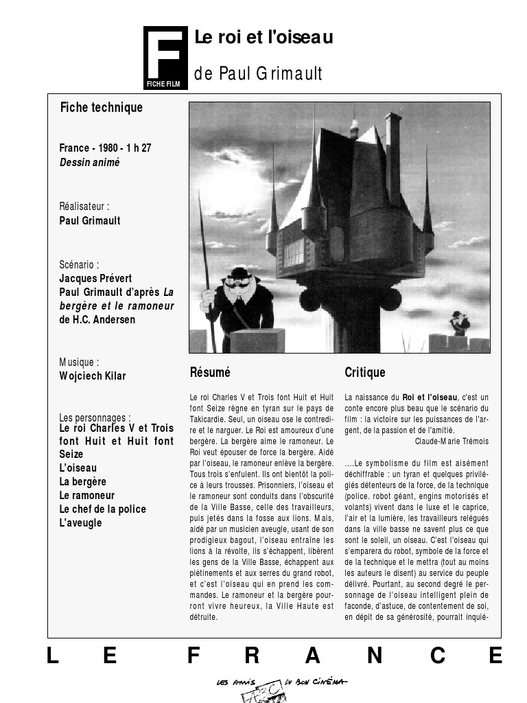 Roi et l'oiseau dossier pédagogique | Animation | Peintures