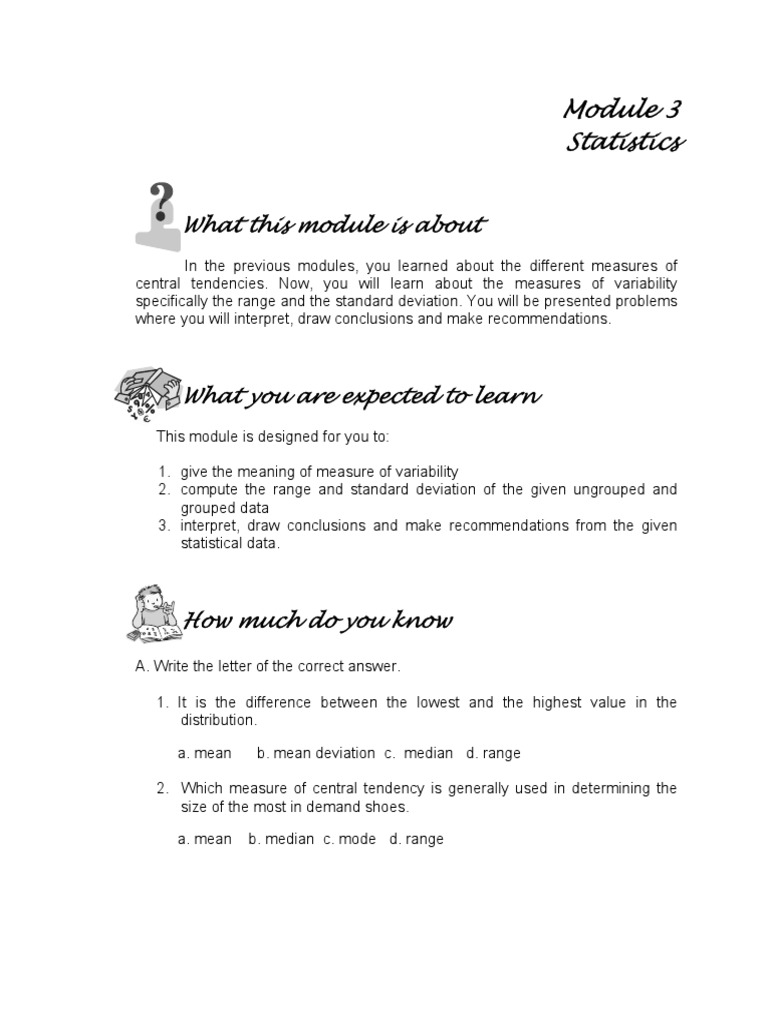 Module 3 - Statistics | PDF | Standard Deviation | Median
