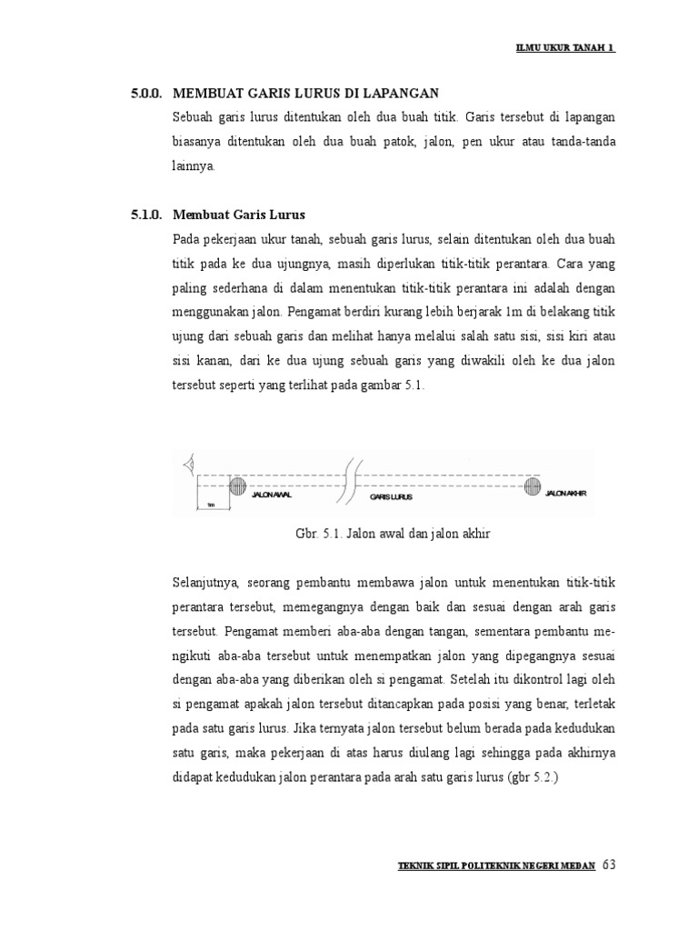 Teknik Membuat Garis Lurus di Lapangan | PDF