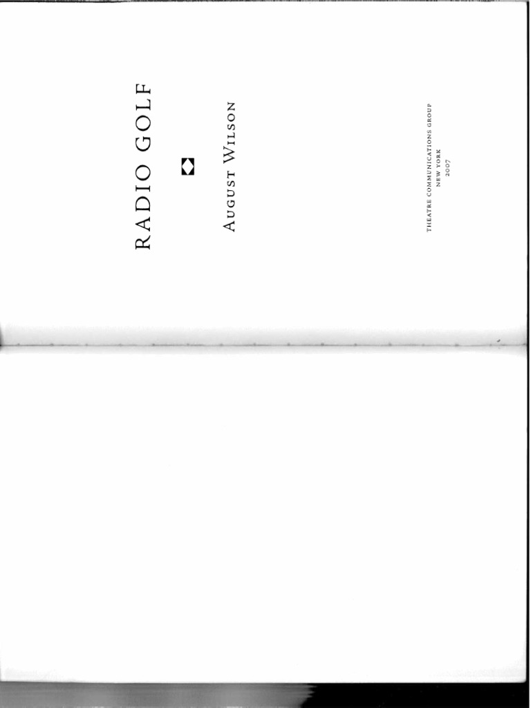 Wilson, August - Radio Golf (2007) | PDF