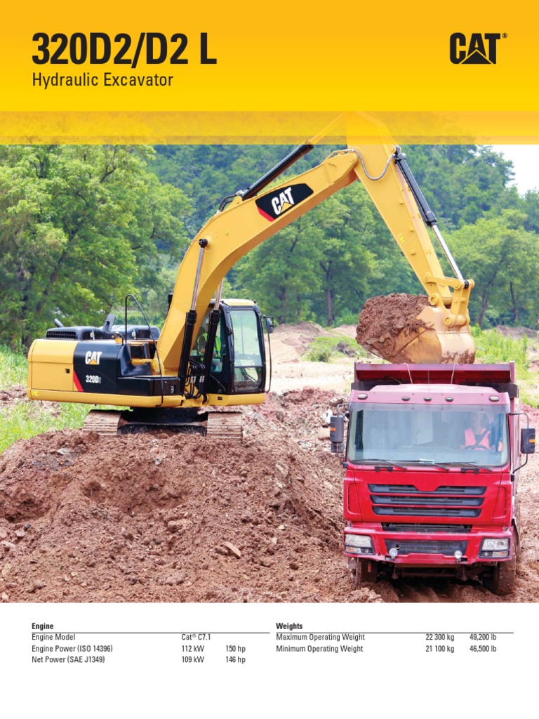 Excatavor CAT 320D2L | PDF | Horsepower | Pump