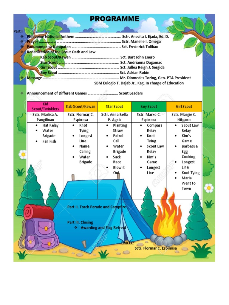 BSP and GSP Programme | PDF | Youth | Outdoor Recreation Organizations