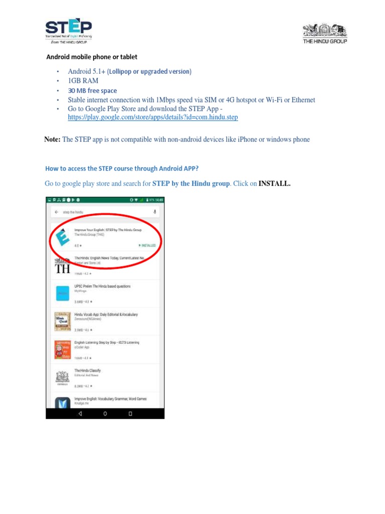 How To Take The STEP Assessment Using App | PDF
