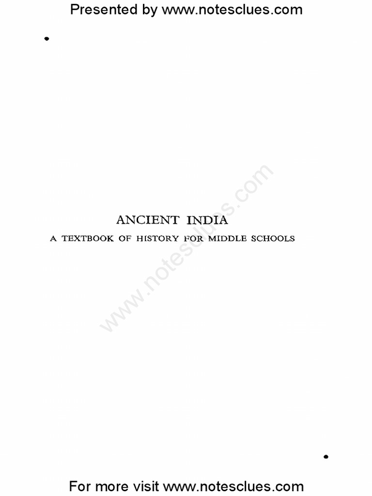 (WWW - Notesclues.com) History Class 6 - Ancient India (Romila Thapar ...