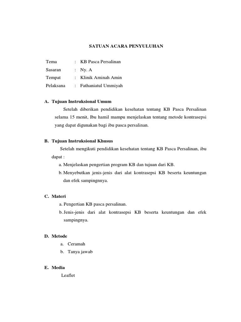 Sap KB Pasca Salin | PDF