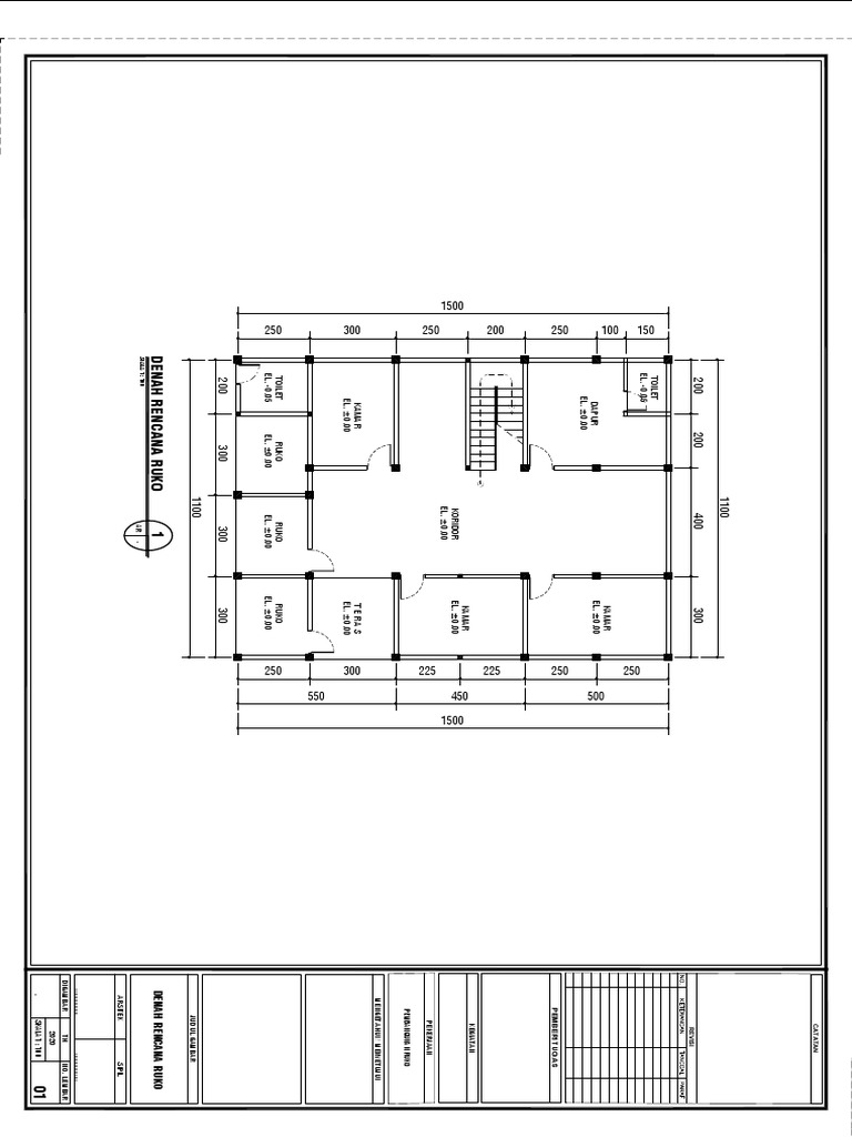Denah Ruko 1 dan 2 Lantai 6x12, 4x12 | PDF