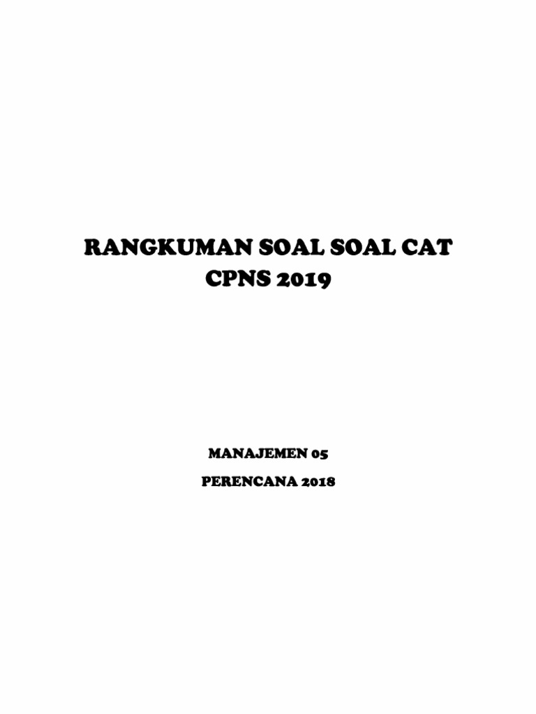 Rangkuman Materi Cpns Baru PDF | PDF