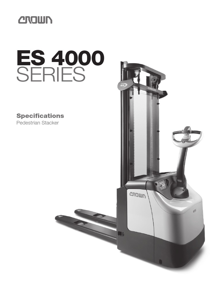 Crown Stacker - ES4000 - 1600 KG - 4.3 Meter | PDF | Electric Motor ...