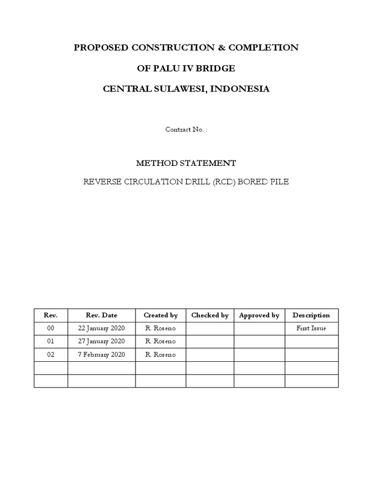 Construction of the Palu IV Bridge: A Detailed Method Statement for ...