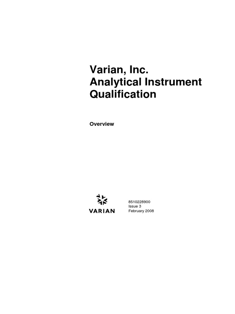 Analytical Instrument Qualification (Varian) | PDF | Specification ...