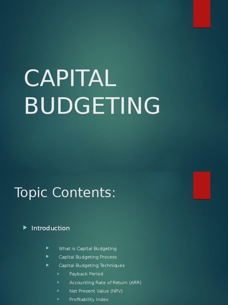 Capital Budgeting Lesson New | PDF | Capital Budgeting | Net Present Value