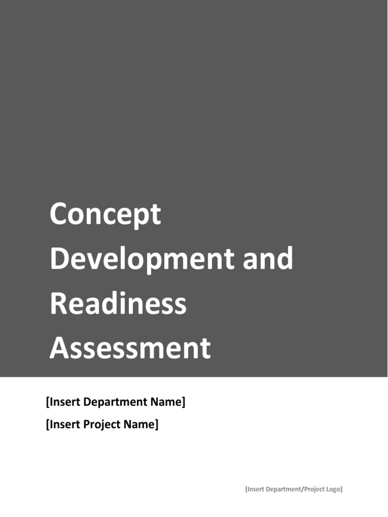 Concept Development and Readiness Assessment Template With Instructions ...