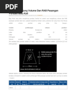 Cara Menghitung Volume Dan Rab Pasangan Pondasi Batu Kali | PDF