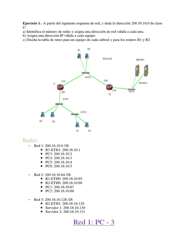 Ejercicios de Redes - Relación 5-5 | PDF | Dirección IP | Enrutador (Computación)