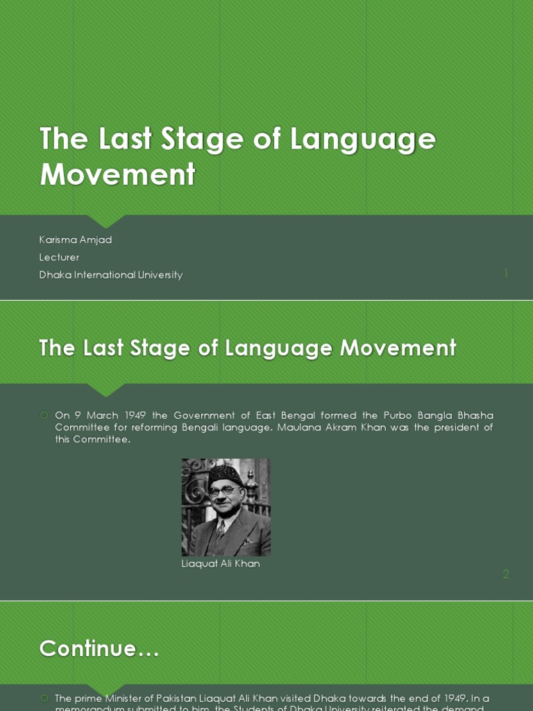 The Last Stage of Language Movement | PDF | Pakistan | South Asia