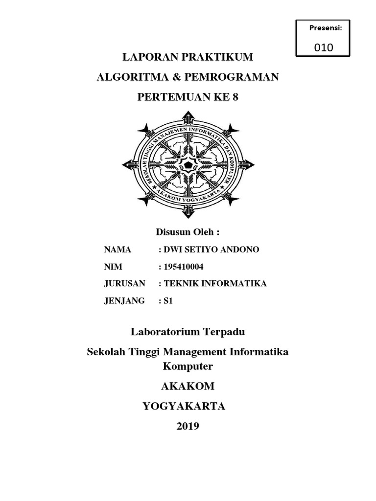 DWI SETIYO ANDONO Laporan Alpro Per8 | PDF
