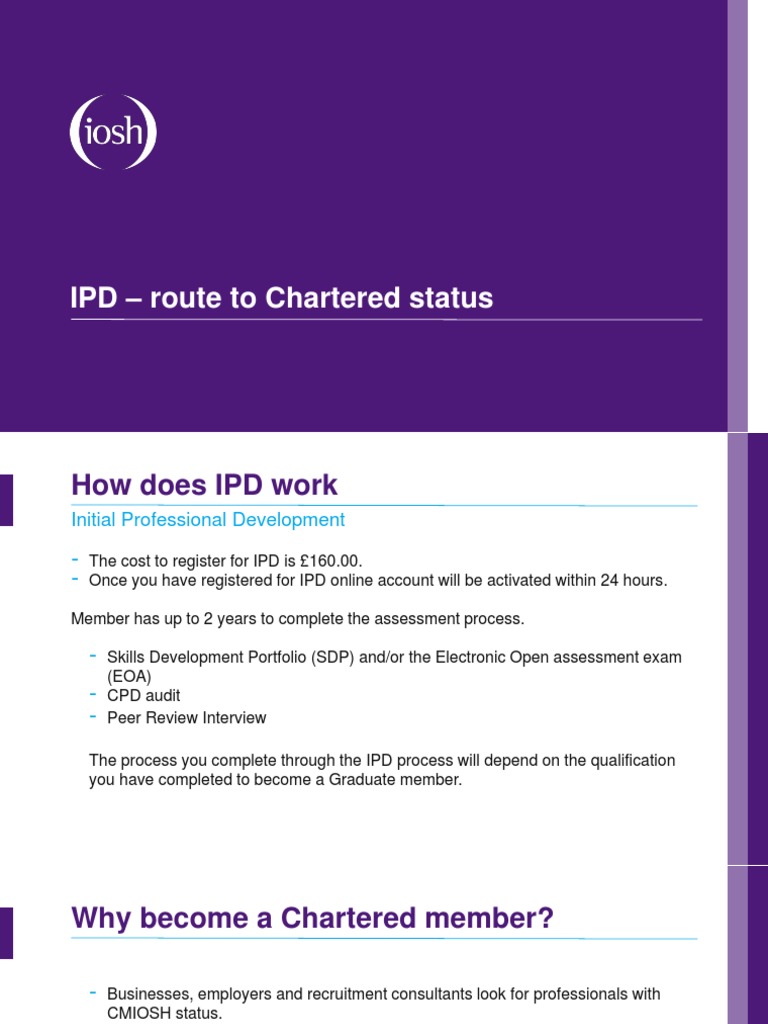 IPD Route To CMIOSH | PDF | Professional Development | Test (Assessment)