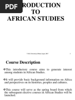 AFS 100 Lecture 1 Introduction To African Studies | PDF | Africa ...
