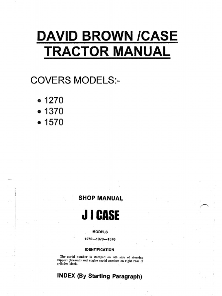 1270 1370 1570 Workshop Manual | PDF