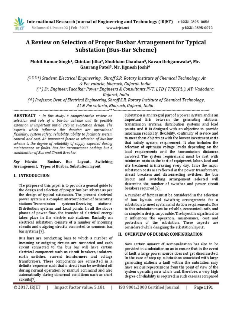 Busbar Arrangement (BUSBAR SCHEME) PDF | PDF | Electrical Substation ...
