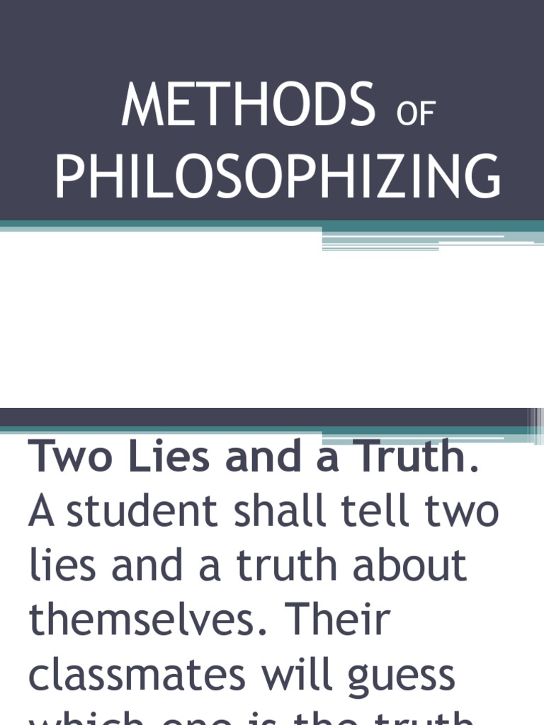 Methods of Philosophizing | PDF | Phenomenology (Philosophy) | Argument