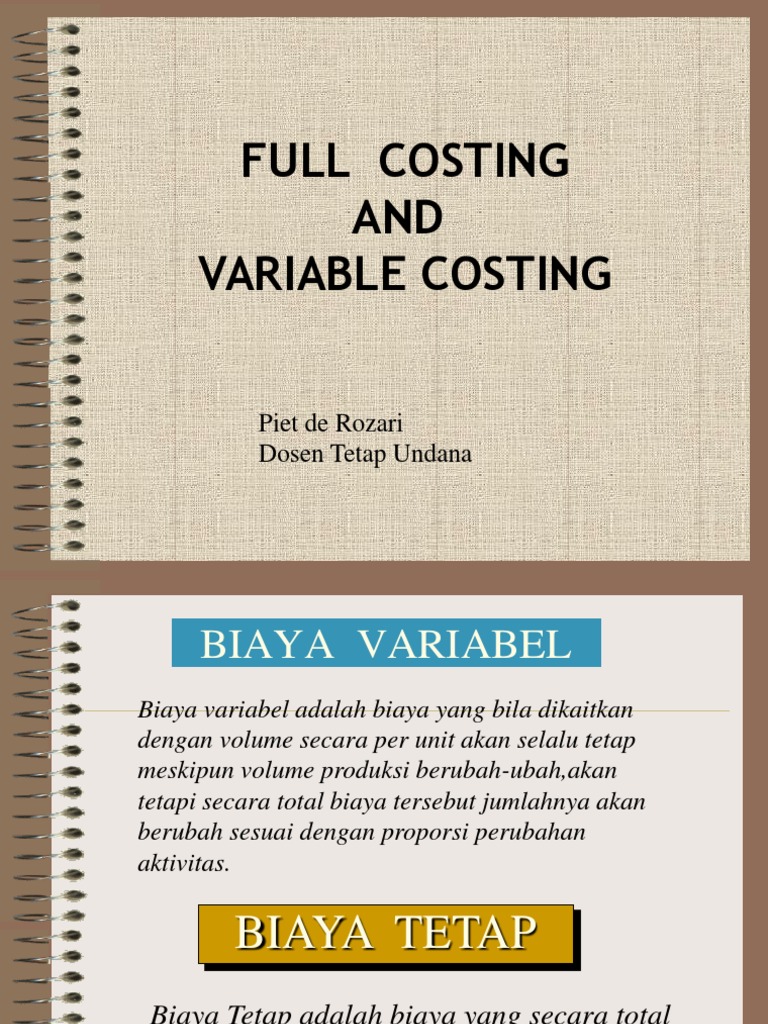 Full vs Variable Costing: Perbedaan dan Dampaknya | PDF