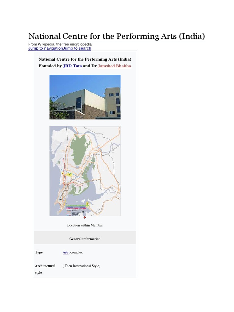 National Centre For The Performing Arts | PDF | Theatre | Entertainment ...