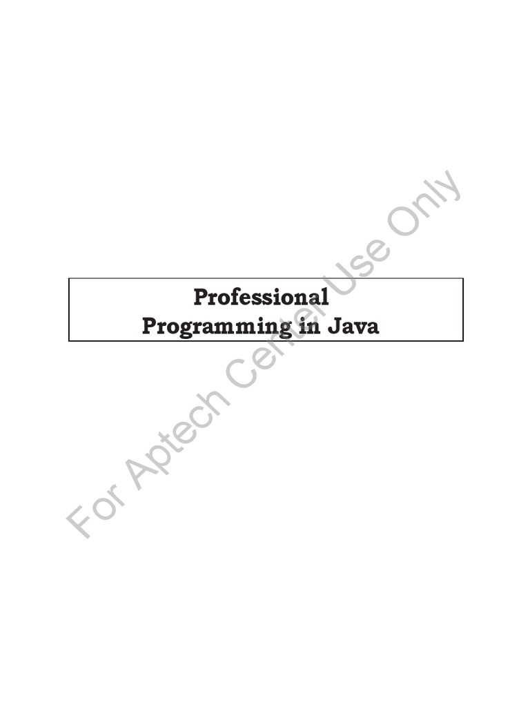 Professional - Programming in Java - Trainer Guide | PDF | Method ...