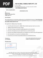 Tcs Appointment Letter | PDF