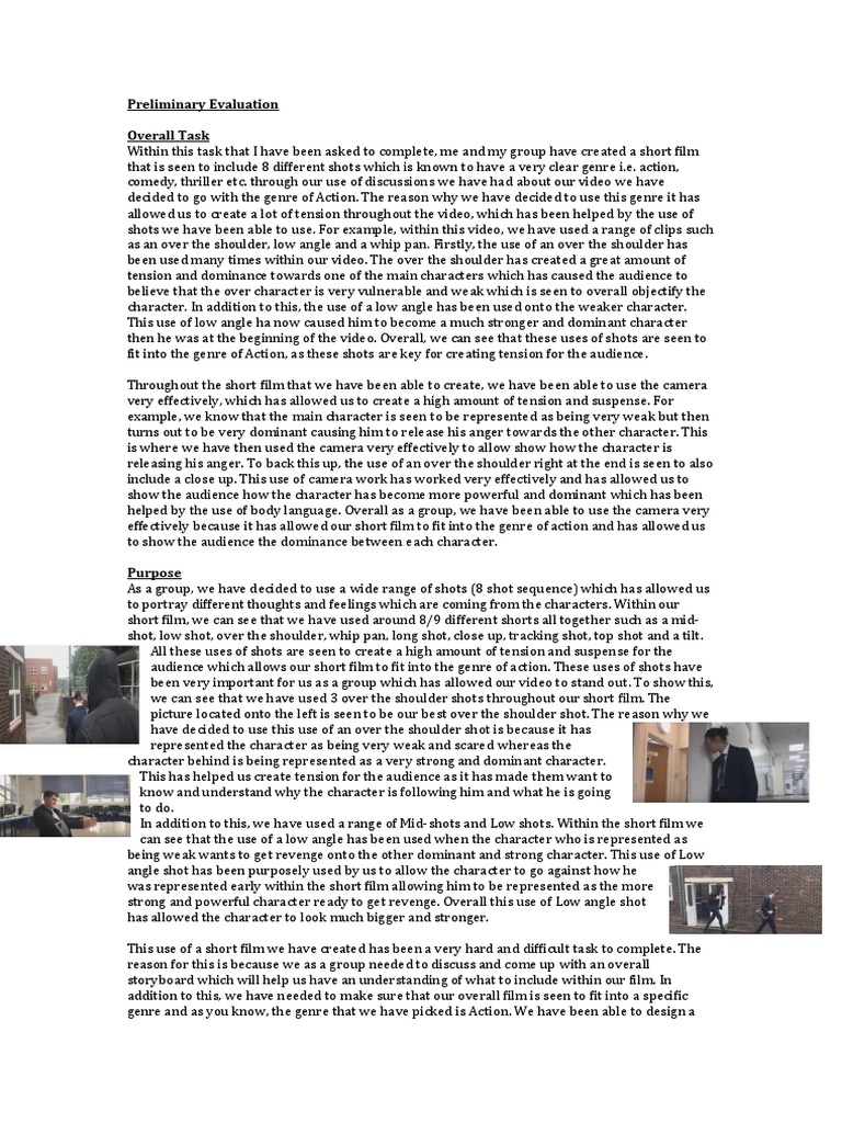 Action Short Film Shot Analysis | PDF | Camera | Genre