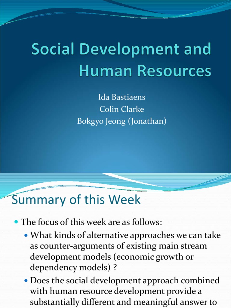 Alternative Development Approaches Summary | PDF | Economic Development ...