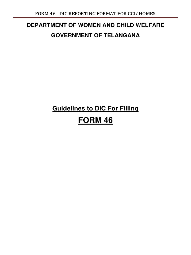 DRB Form 46 DIC Format | PDF | Kitchen | Clothing