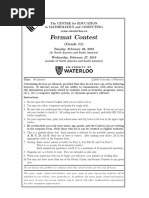 2025 Fermat Contest Details | PDF | Mathematics