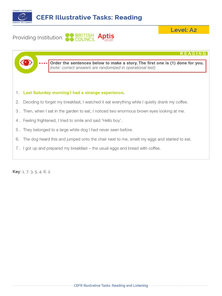 British Council English Reading A2 PDF | PDF