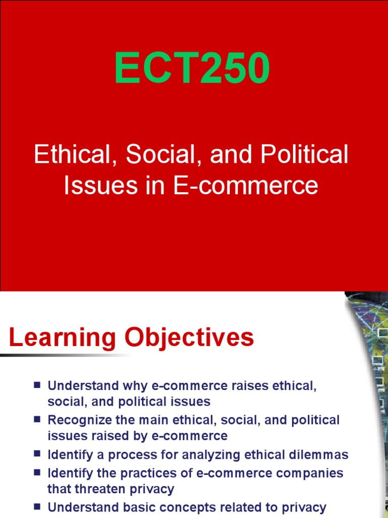 Ethical, Social, and Political Issues in E-Commerce: Slide 9-1 | PDF ...