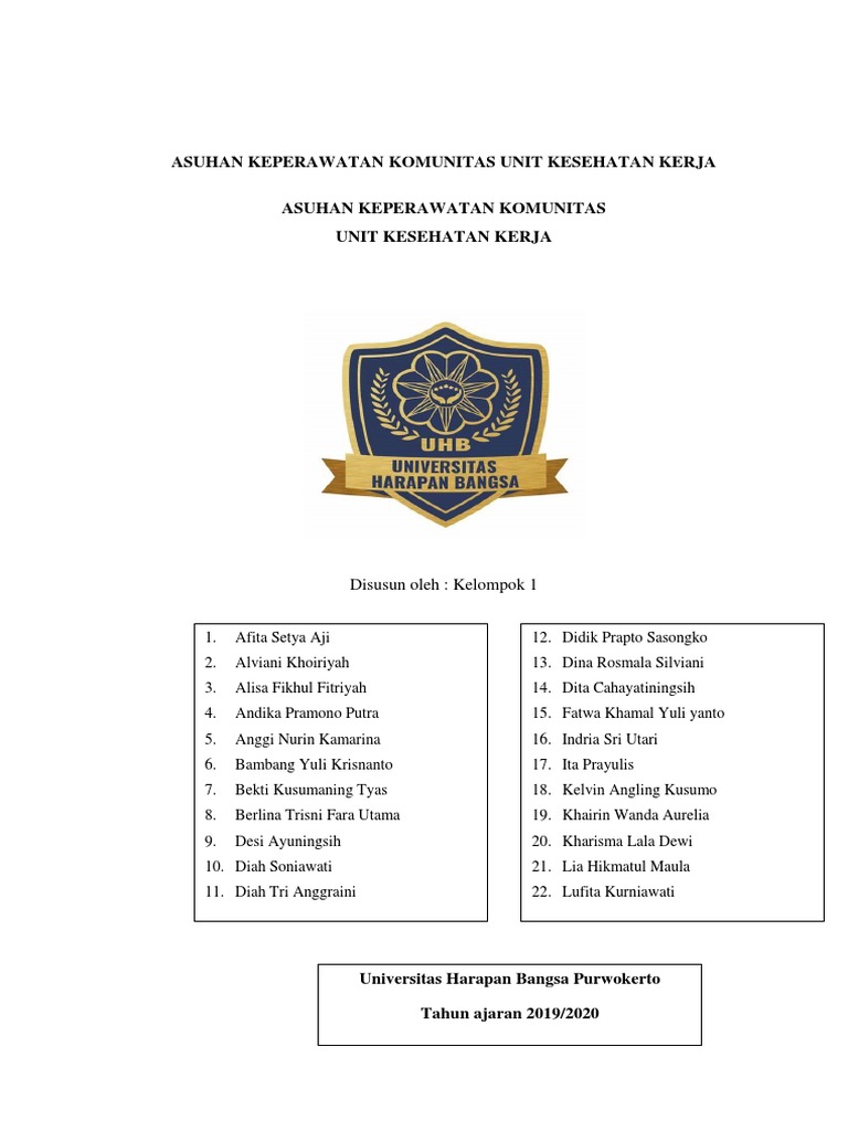 Asuhan Keperawatan di Unit Kesehatan Kerja | PDF