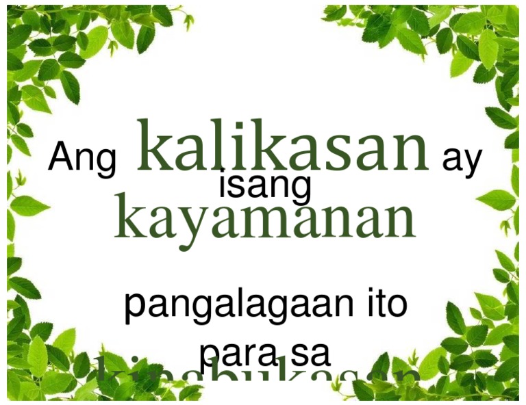 Slogan Esp Kalikasan | PDF